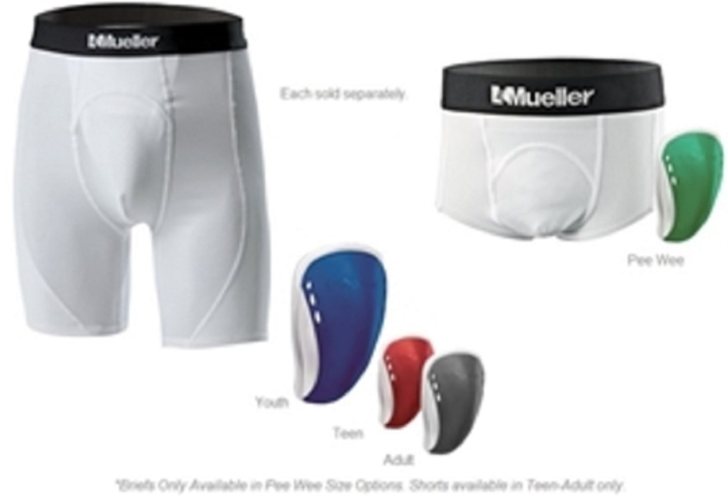 Mueller Athletic Support Shorts/Briefs w/Flex Shield Cup – HPMS, Inc ...