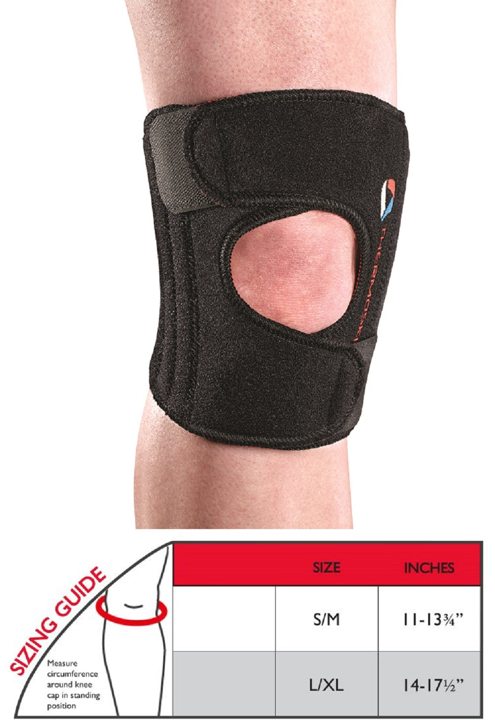 Thermoskin Sport Knee Stabilizer, Black – HPMS, Inc. The Therapy Connection