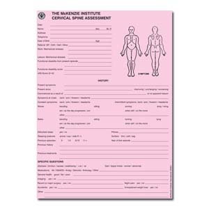 Cervical Spine Assessment Forms (50/Pad) – HPMS, Inc. The Therapy ...